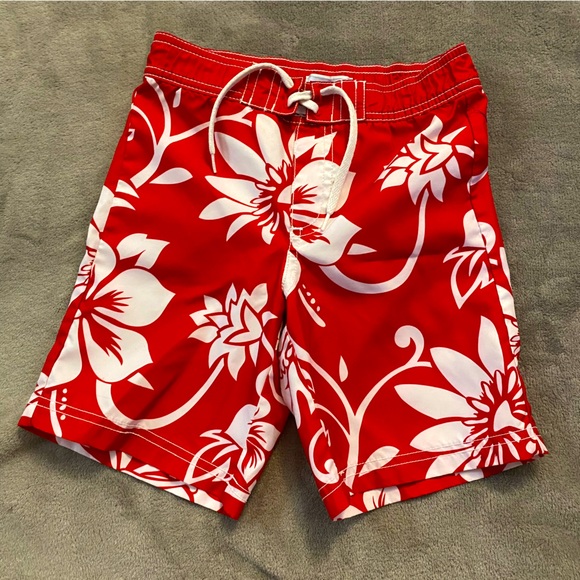 Old Navy | Swim | Red Hawaiian Swim Trunks | Poshmark